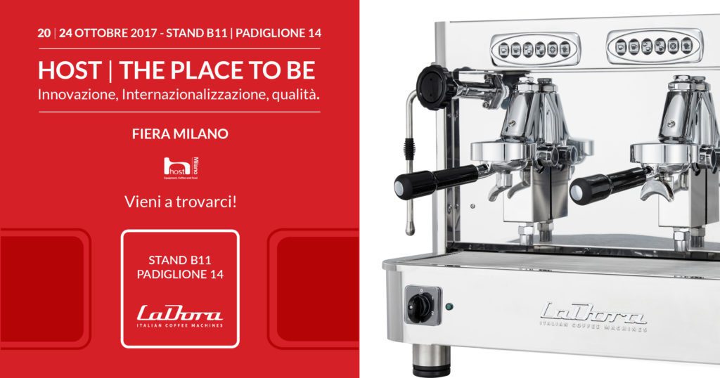 Host Milano 2017: La Dora coffee machines, rigorously Made in Italy