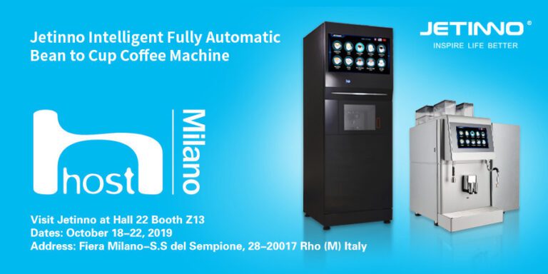 Jetinno releases its first new coffee machine with fresh milk at Host 2019