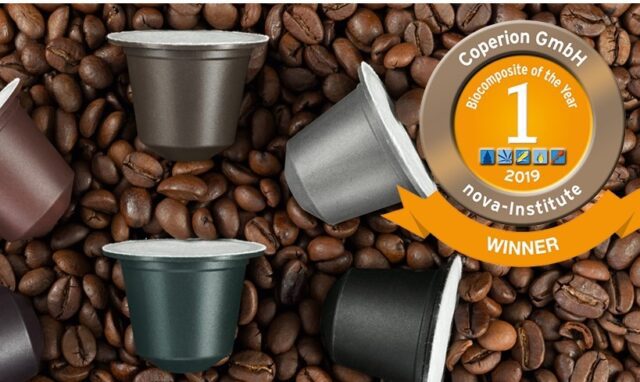 Compostable Coffee Capsules win award Biocomposite of the Year