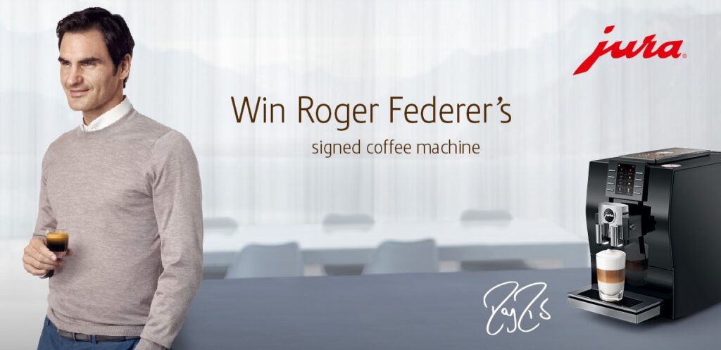 Take a chance to win Roger Federer’s Z6 Diamond Black coffee machine