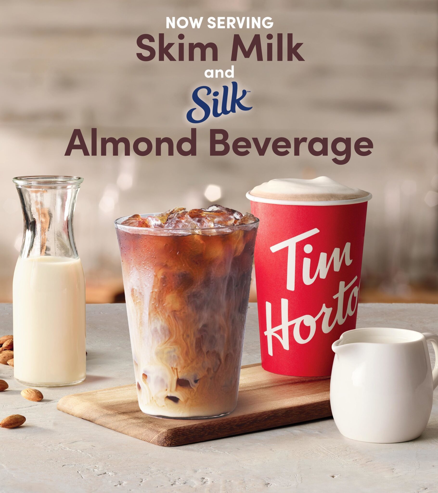 Tim Hortons announces national rollout of almond beverage and skim milk