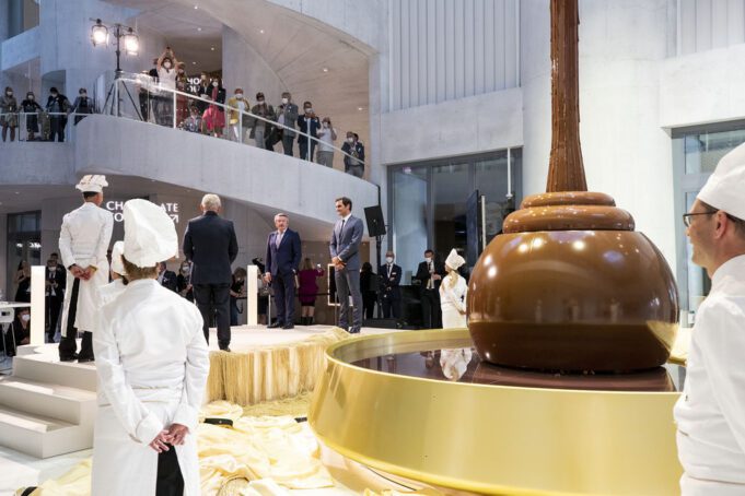 Lindt Home of Chocolate holds grand opening, unveils spectacular fountain