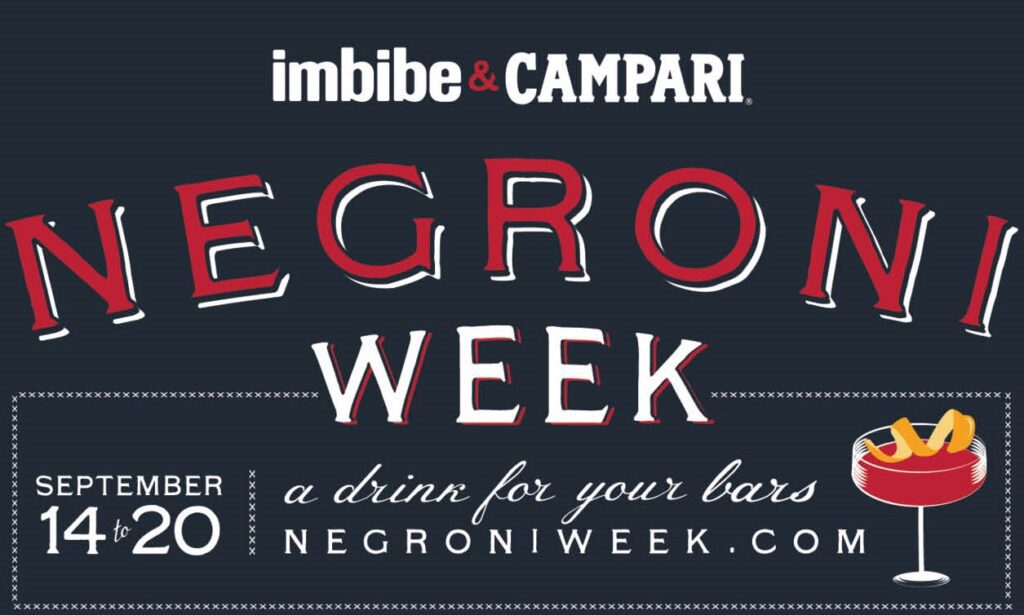 Negroni Week is held this year as a digital-only event via Zoom