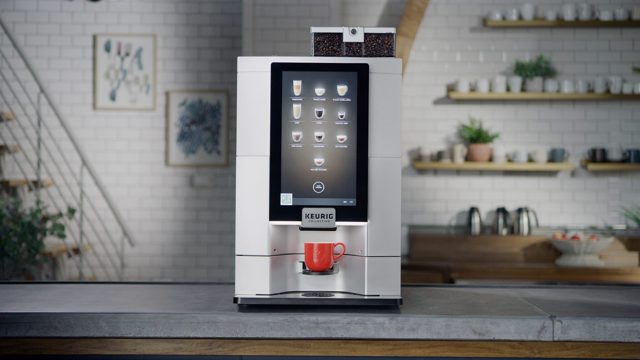 Keurig Commercial touchless brewing on coffee makers for workplaces