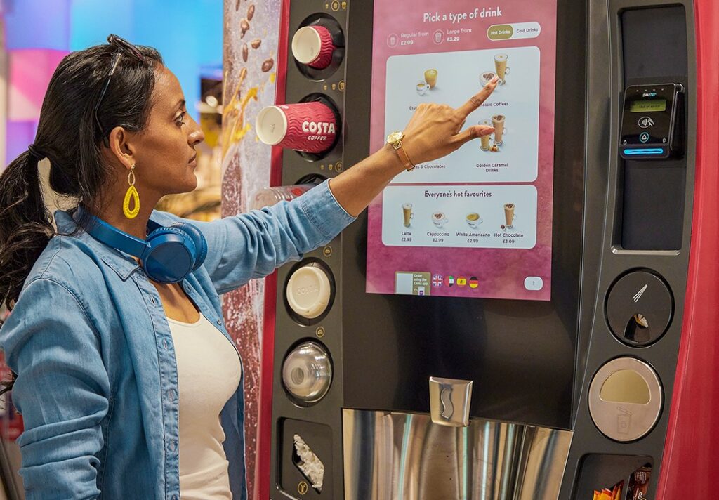 Costa Coffee trials its new hot and iced drink machines in Bristol