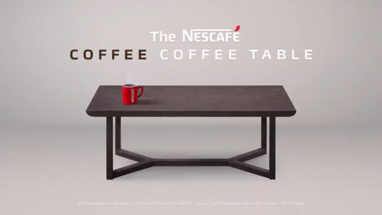 Nescafé launching a coffee table made from Nescafé coffee grounds