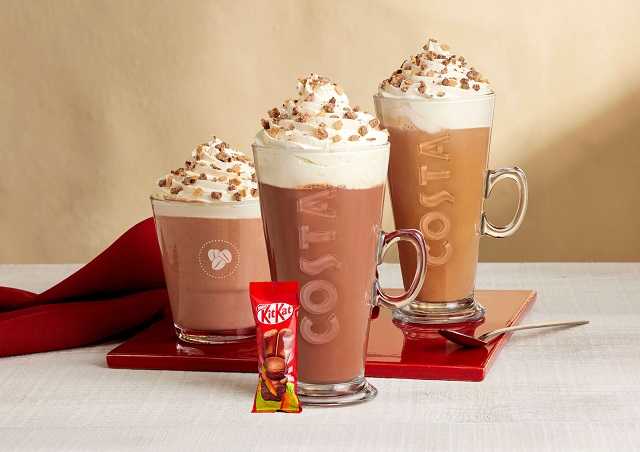 Costa Coffee ’s drinks range made with KITKAT returns