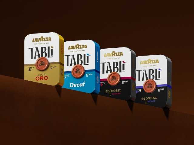 Lavazza presents the packaging for Tablì, the 100% coffee tab