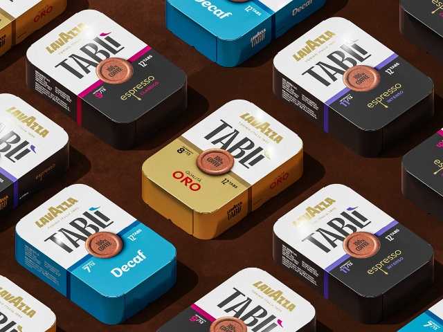 Lavazza presents the packaging for Tablì, the 100% coffee tab